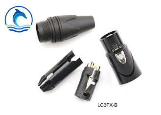 Female XLR Audio Connector Audio Microphone Connector , 3 Pin LC3FX-B Cannon XLR Connector