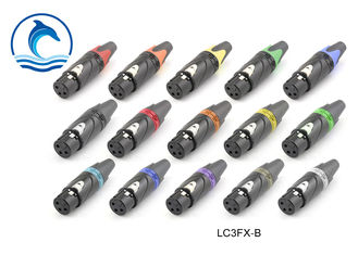 Female XLR Audio Connector Audio Microphone Connector , 3 Pin LC3FX-B Cannon XLR Connector