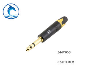 6.35mm TRS Microphone Connector Z-NP3X-B For Electrical Guitar Speaker