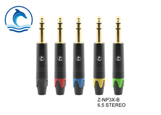 6.35mm TRS Microphone Connector Z-NP3X-B For Electrical Guitar Speaker