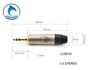 3.5 Male TRS Microphone Connector LCSE3G 1/8" Speaker Cable Connectors DIY Connector