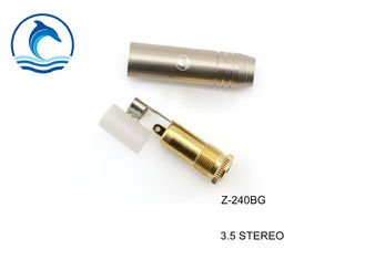 1/8" Stereo Plug Gold Audio Connector Z-240BG , 3.5 Microphone Connector