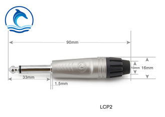 6.35mm TR Video Connector 2 Pole Mono Male Plug Audio Jack Connector For Amplifier Microphone