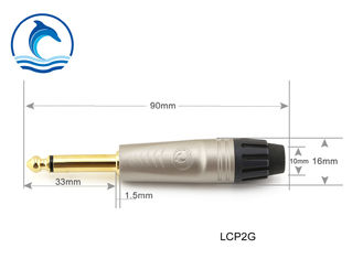 6.35mm Mono Male Plug TR Video Connector 6.35 Sound Console Plug LCP2G