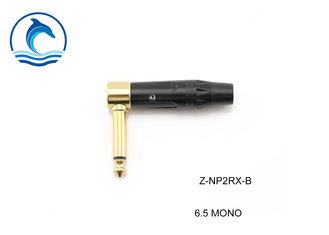 Right Angle Type TR Video Connector Black Stereo Jack 6.35 Male 6.35mm Z-NP2RX-B