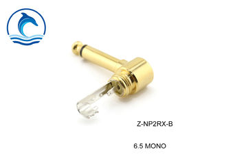 Right Angle Type TR Video Connector Black Stereo Jack 6.35 Male 6.35mm Z-NP2RX-B