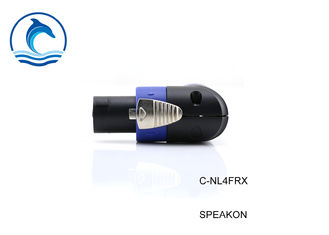 4 Pin C-NL4FRX Male Speakon Cable Connector , Right Angle Speakon Plug Connector