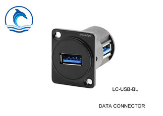 USB 3.0 Female Digital Data Connector LC-USB-BL D Size Feed Through Chassis USB 3.0 Adapter