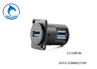 USB 3.0 Female Digital Data Connector LC-USB-BL D Size Feed Through Chassis USB 3.0 Adapter