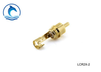 Gold Plating RCA Plug Connector LCR2X-2 Male Gender For Screwing Speaker Cable