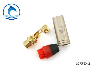 LCRF2X-2 Audio Video RCA Female Connector Zinc Alloy Body For Audio Equipment