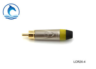 LCR2X-4 RCA Jack Connector Zinc Alloy Body For Screwing Speaker Cable