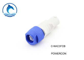 White NAC3FCB Powercon Connector 20A Cable Connector 3 Pole Powercon Connector Plug