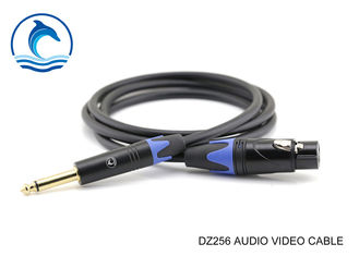 6.35mm Mono Plug Audio Visual Cables , Audio Lead Cable With XLR Female Male Connectors