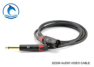 6.35mm Mono Plug Audio Visual Cables , Audio Lead Cable With XLR Female Male Connectors