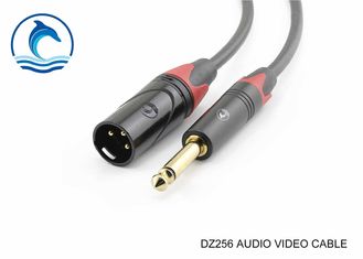 6.35mm Mono Plug Audio Visual Cables , Audio Lead Cable With XLR Female Male Connectors
