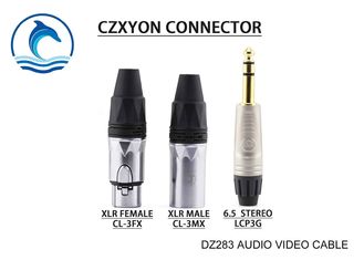 DZ283 Audio Video Cable With XLR Female Male Connectors And 6.35mm TRS Stereo Plug