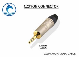 DZ296 Stereo Audio Cable , Audio Lead Cable Double 3.5mm Male Plug Twisted Pair
