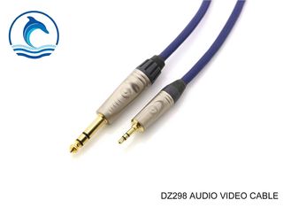 3.5mm Male Plug Audio Visual Cable Good Flexibility With 6.5mm Stereo Male Plug