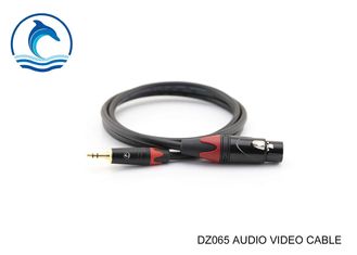 3.5mm Male Plug Video Adapter Cable , Optical Audio Cable With XLR Male Female Connector