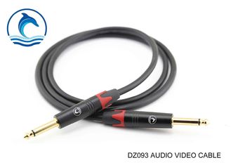 23 AWG DZ093 Audio Video Cable Double 6.35mm Mono Plug Good Electrical Conductivity