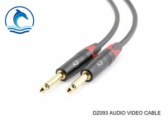 23 AWG DZ093 Audio Video Cable Double 6.35mm Mono Plug Good Electrical Conductivity