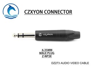 6.35mm Connector Audio Visual Cable DZ273 Double 6.35mm Stereo Plug Design