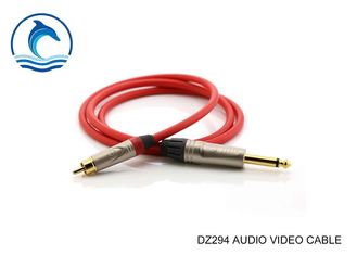 CE Approved Audio And Video Cables With RCA Male Connector And 6.35mm Mono Plug Connector
