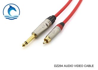 CE Approved Audio And Video Cables With RCA Male Connector And 6.35mm Mono Plug Connector