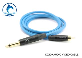 Twisted Pair Shielded Audio Cable 6.35mm Mono Plug / RCA Male Plug Connector