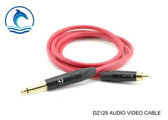 Twisted Pair Shielded Audio Cable 6.35mm Mono Plug / RCA Male Plug Connector