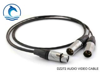 Flexible Audio Video Cable With Two XLR Male Plug And Female Plug Connector