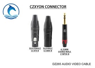 DZ265 Audio And Video Cables With XLR Male Plug / XLR Female Plug And 6.35mm TRS Connector