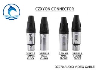 DZ270 Video Adapter Cable 3 Pin XLR Male Female Plug And 5 Pin XLR Connectors