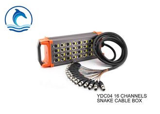 YDC04 16 Channel Snake Cable Box XLR Snake Box , Audio Snake Cable With Stage Box 50ft