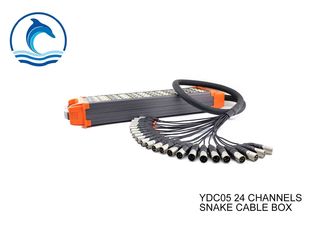YDC05 Snake Cable Box 24 Channel Pro XLR Audio Snake Cable Stainless Steel Texture