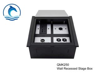 QMK250 Wall Recessed Stage Box Aluminum Alloy Box With Four Space 86 Panels