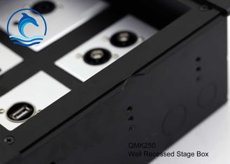 QMK250 Wall Recessed Stage Box Aluminum Alloy Box With Four Space 86 Panels