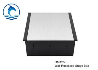 QMK250 Wall Recessed Stage Box Aluminum Alloy Box With Four Space 86 Panels