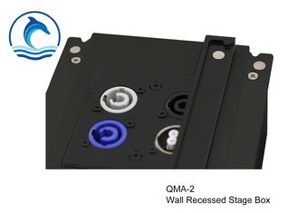 Aluminum Alloy Wall Recessed Stage Box With Two 86 Panels ROHS Compliant