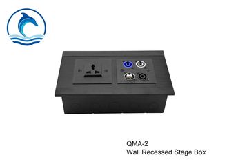 Aluminum Alloy Wall Recessed Stage Box With Two 86 Panels ROHS Compliant