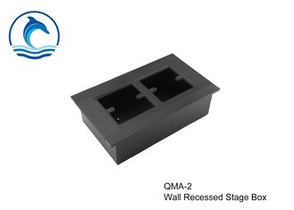 Aluminum Alloy Wall Recessed Stage Box With Two 86 Panels ROHS Compliant