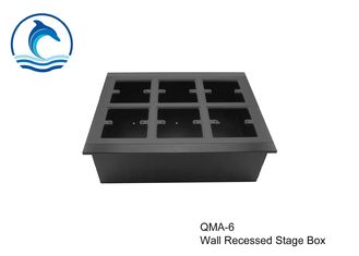 QMA-6 24 Sockets Wall Recessed Stage Box Aluminum Alloy Materials Highly Durable