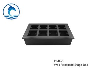 32 Sockets Wall Recessed Stage Box QMA-8 Recessed Outlet Box Black Color
