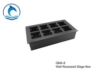 32 Sockets Wall Recessed Stage Box QMA-8 Recessed Outlet Box Black Color