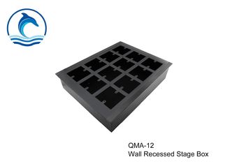 QMA-12 48 Sockets Recessed Outlet Box , Surface Mount Floor Box With Twelve 86 Panels