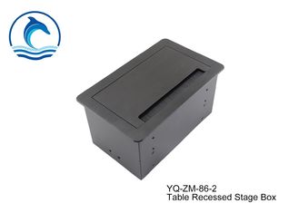 Aluminium Alloy Multicore Stage Box YQ-ZM-86-2 Table Mounted Outlet Box