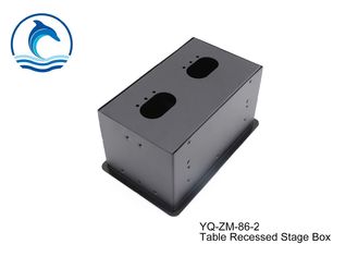 Aluminium Alloy Multicore Stage Box YQ-ZM-86-2 Table Mounted Outlet Box