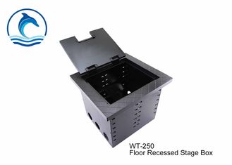 Aluminium Alloy Floor Mounted Outlet Box , Floor Socket Box WT-250 16 Sockets