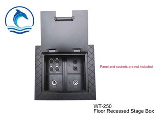 Aluminium Alloy Floor Mounted Outlet Box , Floor Socket Box WT-250 16 Sockets